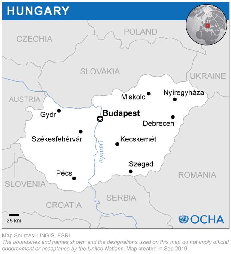 Map of Hungary with its capital: Interactive Map & Location Guide – The ...